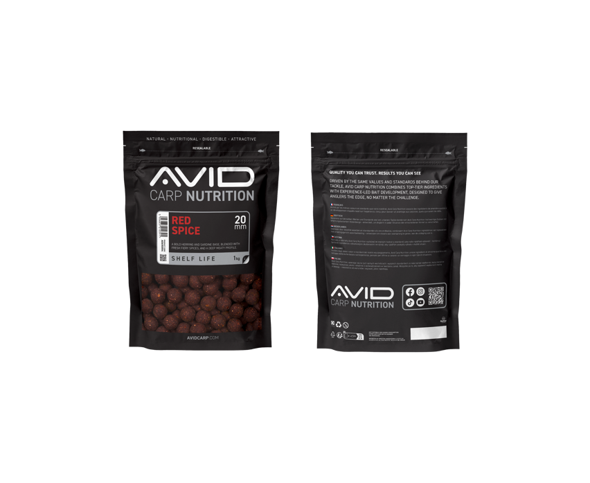 Avid carp red spice boilies 1kg :: Girisport
